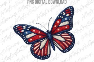Patriotic American Flag Butterfly PNG Graphic by ArtbyCrystalJennings ...