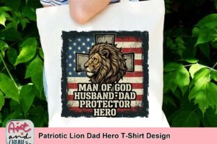 Patriotic Lion Dad Hero T-Shirt Design Graphic by art and create shop ...