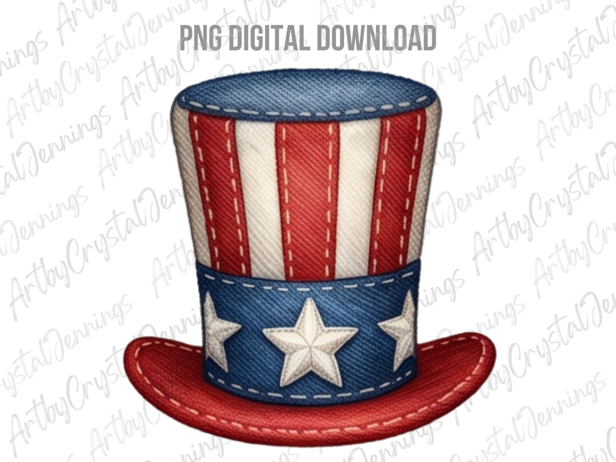 Patriotic Uncle Sam Hat Clipart PNG Graphic by ArtbyCrystalJennings ...