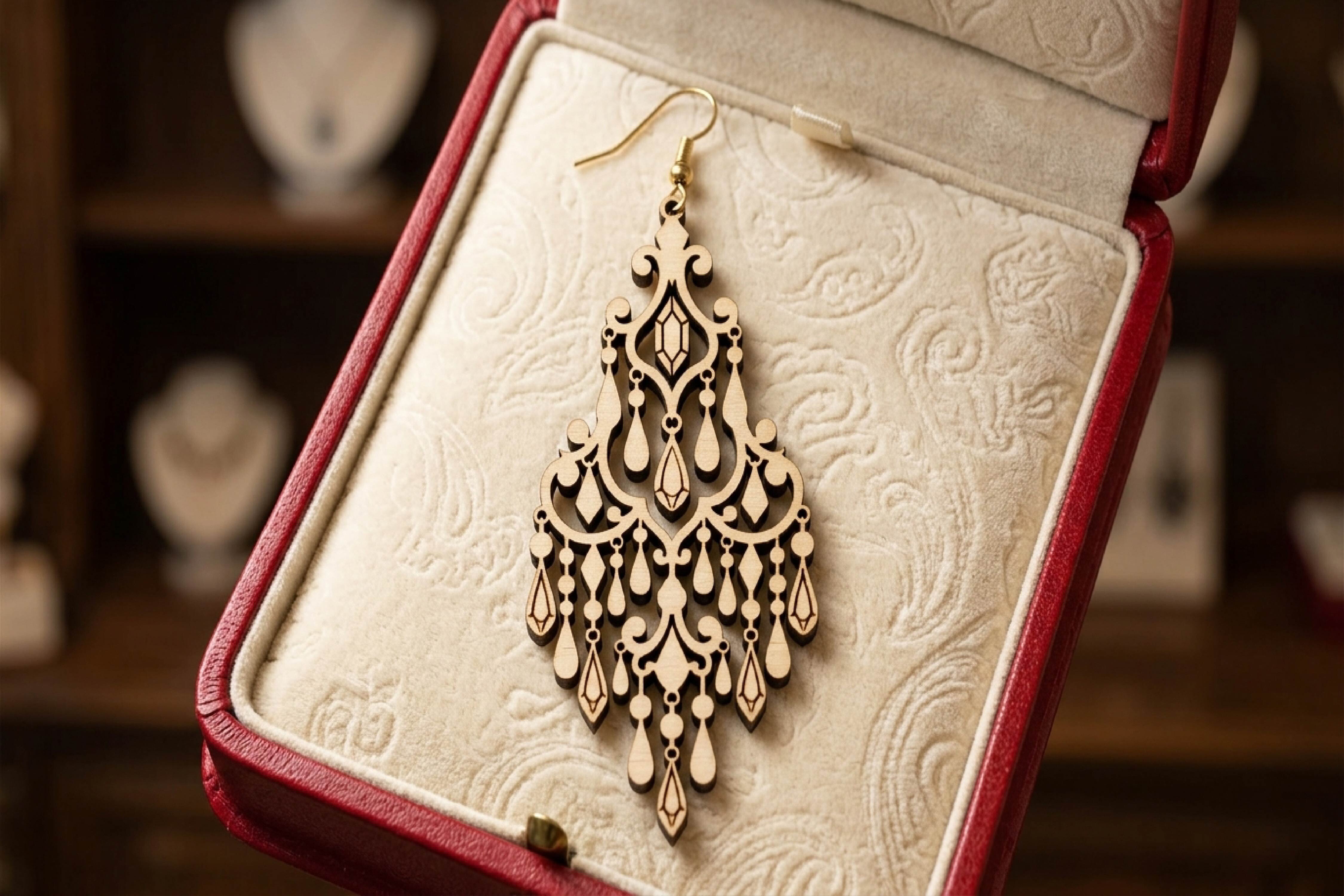 Victorian Chandelier Earrings · Creative Fabrica