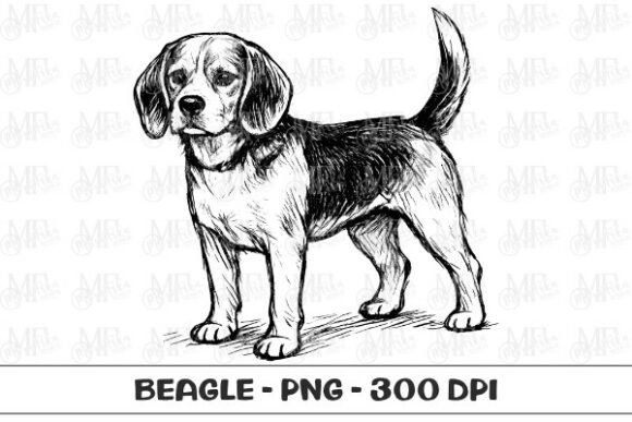 Beagle Dog Sketch PNG Graphic by MoxiFikaDesignCo · Creative Fabrica