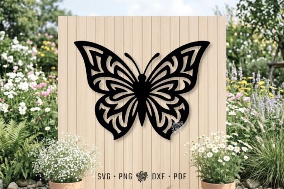 Butterfly SVG, DXF, PNG, Laser Cut File · Creative Fabrica