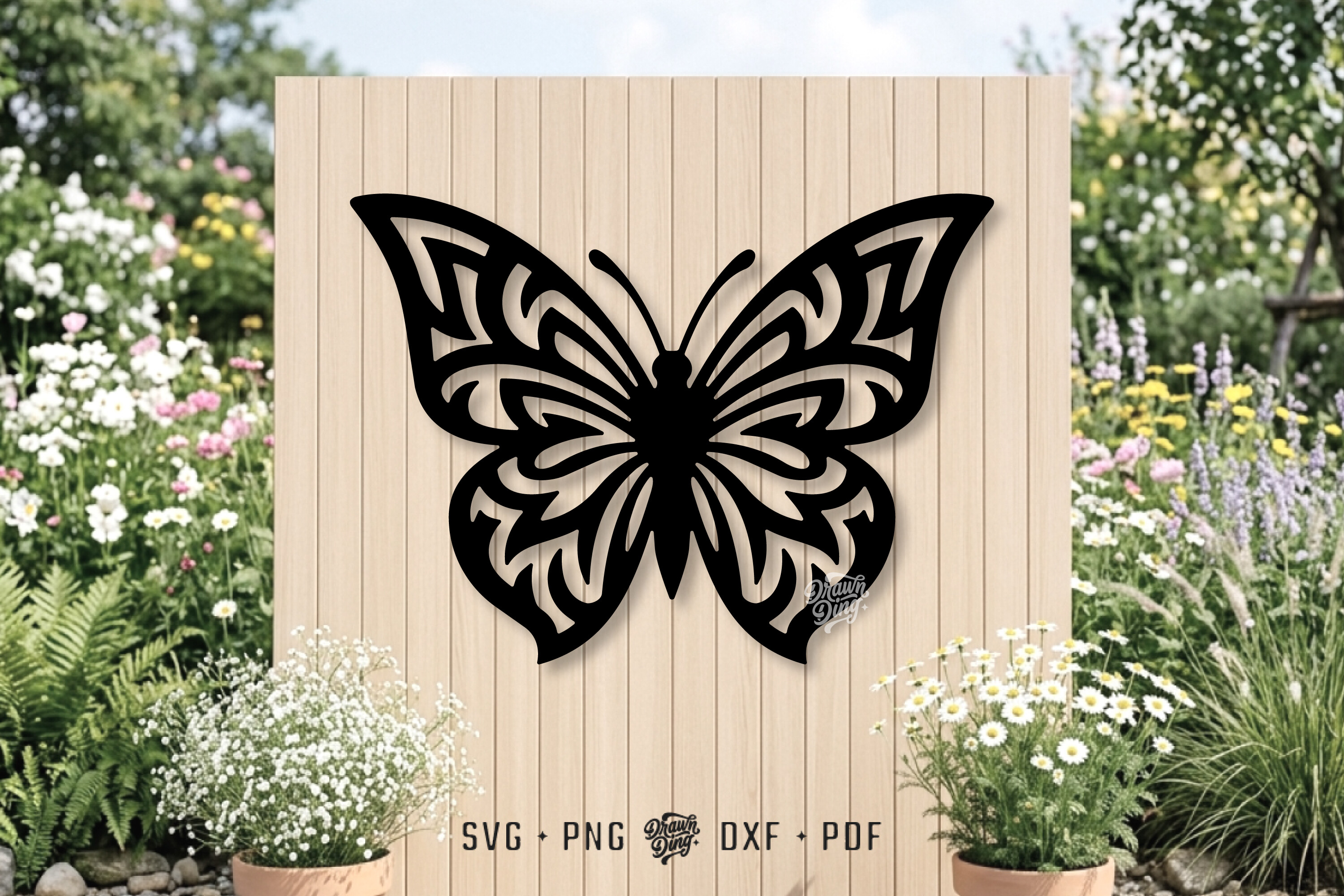 Butterfly SVG, DXF, PNG, Laser Cut File · Creative Fabrica