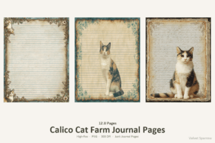Calico Cat Farm Journal Pages Graphic by Velvet.Sparrow · Creative Fabrica