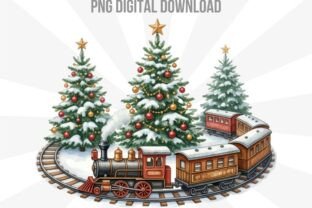Christmas Train Holiday Clipart PNG Graphic by ArtbyCrystalJennings ...