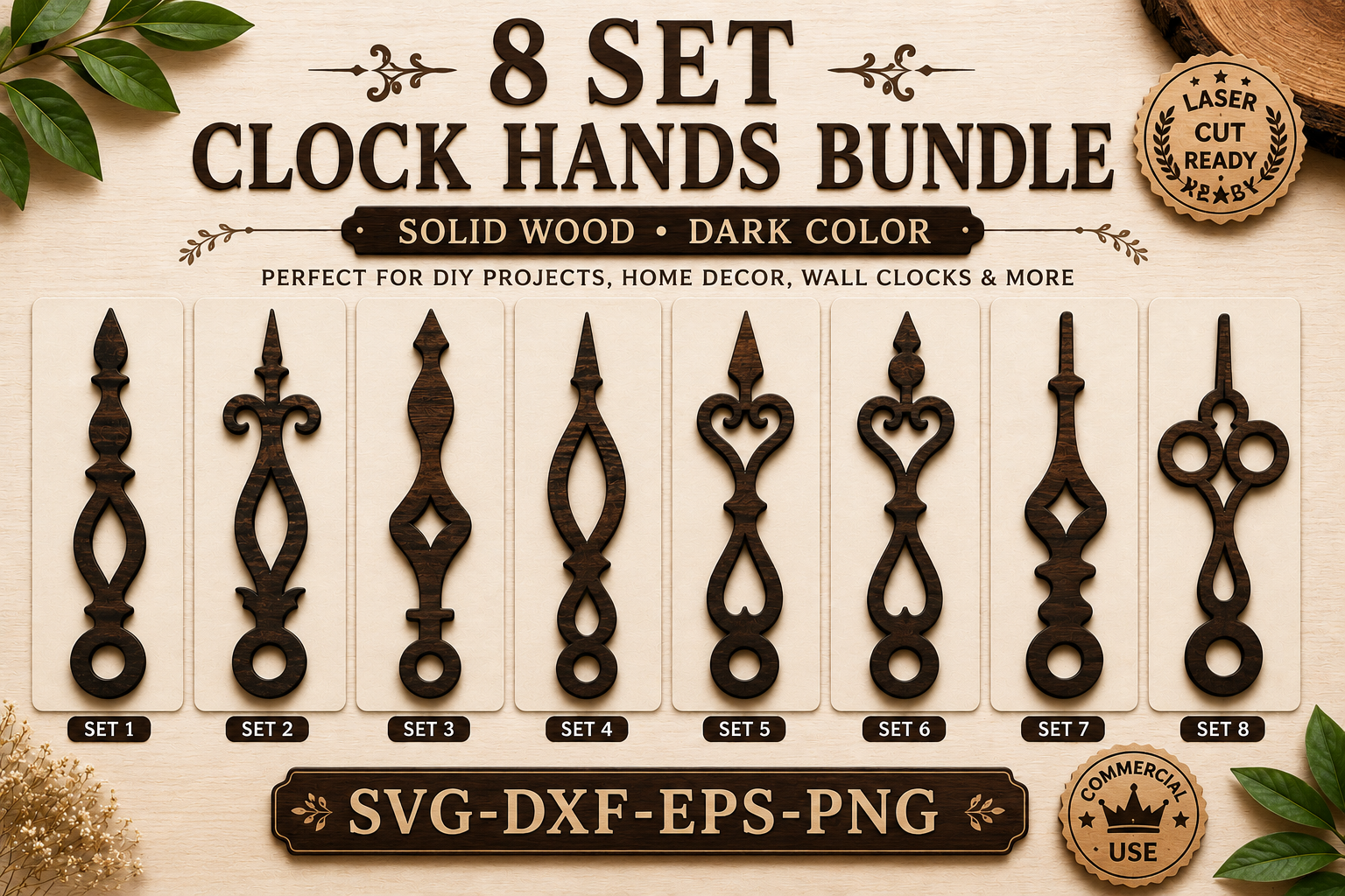 Clock Hands Bundle SVG · Creative Fabrica