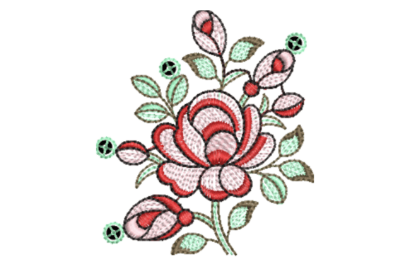Creative Flower Embroidery Design · Creative Fabrica