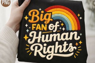 Crochet Rainbow Human Rights PNG T-SHIRT Graphic by MK DESIGNS ...