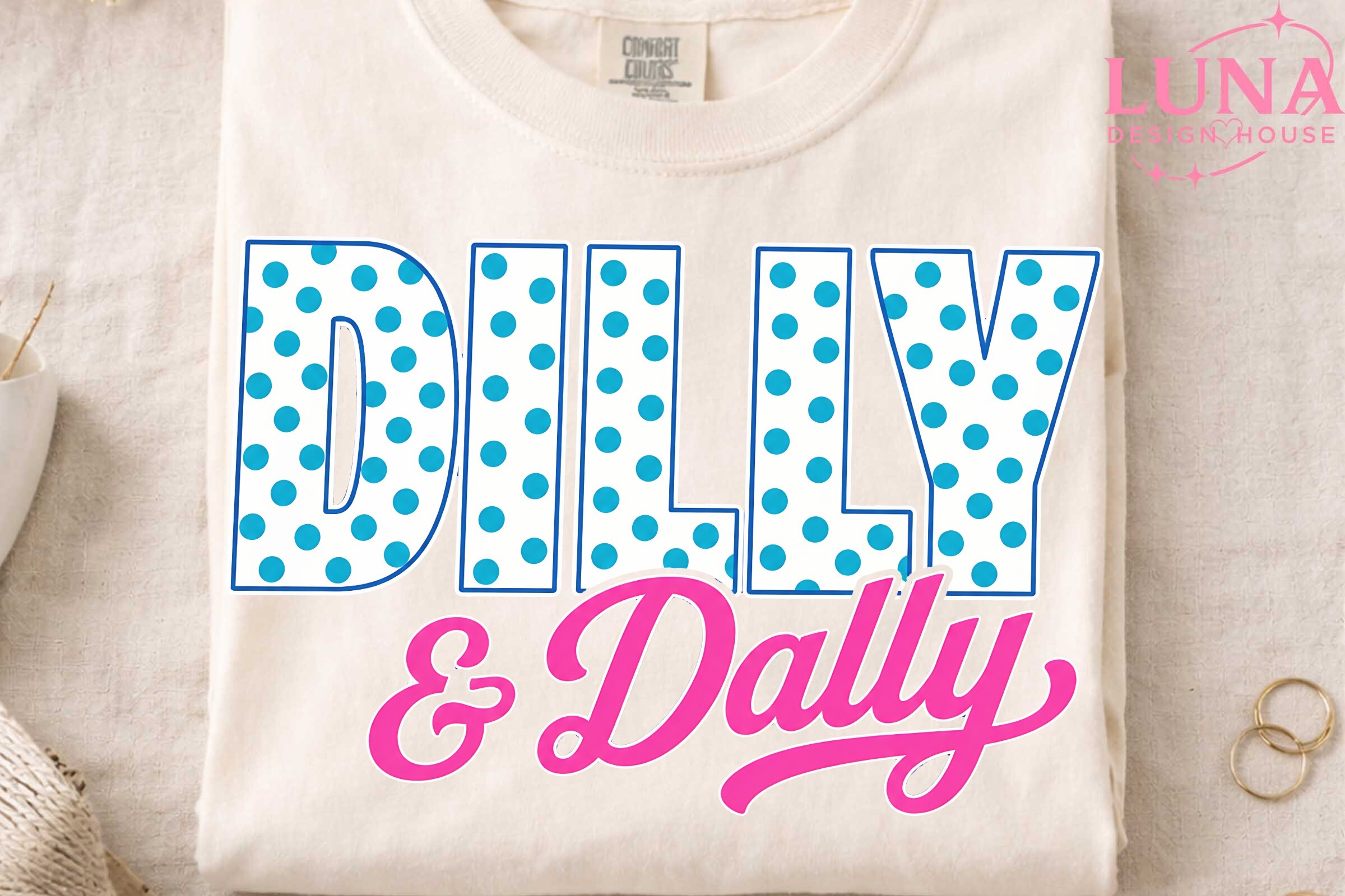 Dilly Dally Polka Dot Retro PNG Graphic by LunaDesignHouse · Creative ...