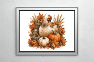 Fall Harvest Pumpkin Autumn Chicken PNG Graphic by Phoenixvect ...