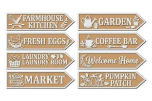 Farmhouse Directional Signs SVG Bundle · Creative Fabrica
