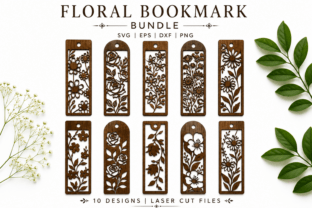 Floral Bookmark Laser Cut SVG Bundle · Creative Fabrica