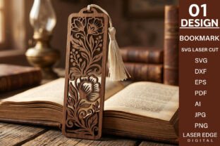 Floral Bookmark Laser Cut SVG · Creative Fabrica