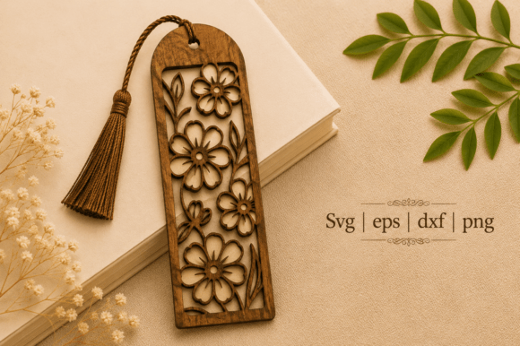 Floral Bookmark Laser Cut SVG · Creative Fabrica