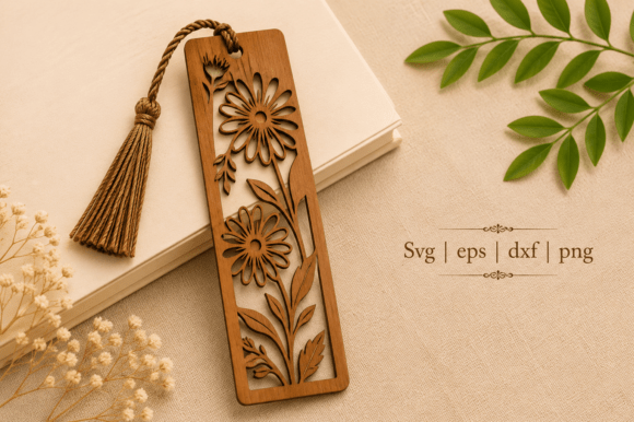 Floral Bookmark Laser Cut SVG · Creative Fabrica