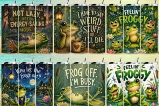 Frog Funny Quote Tumbler Wrap Bundle Graphic by InspireCraft Studio13 ...