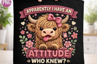 Funny Highland Cow Attitude Problem PNG Graphic by Frogi Prints ...