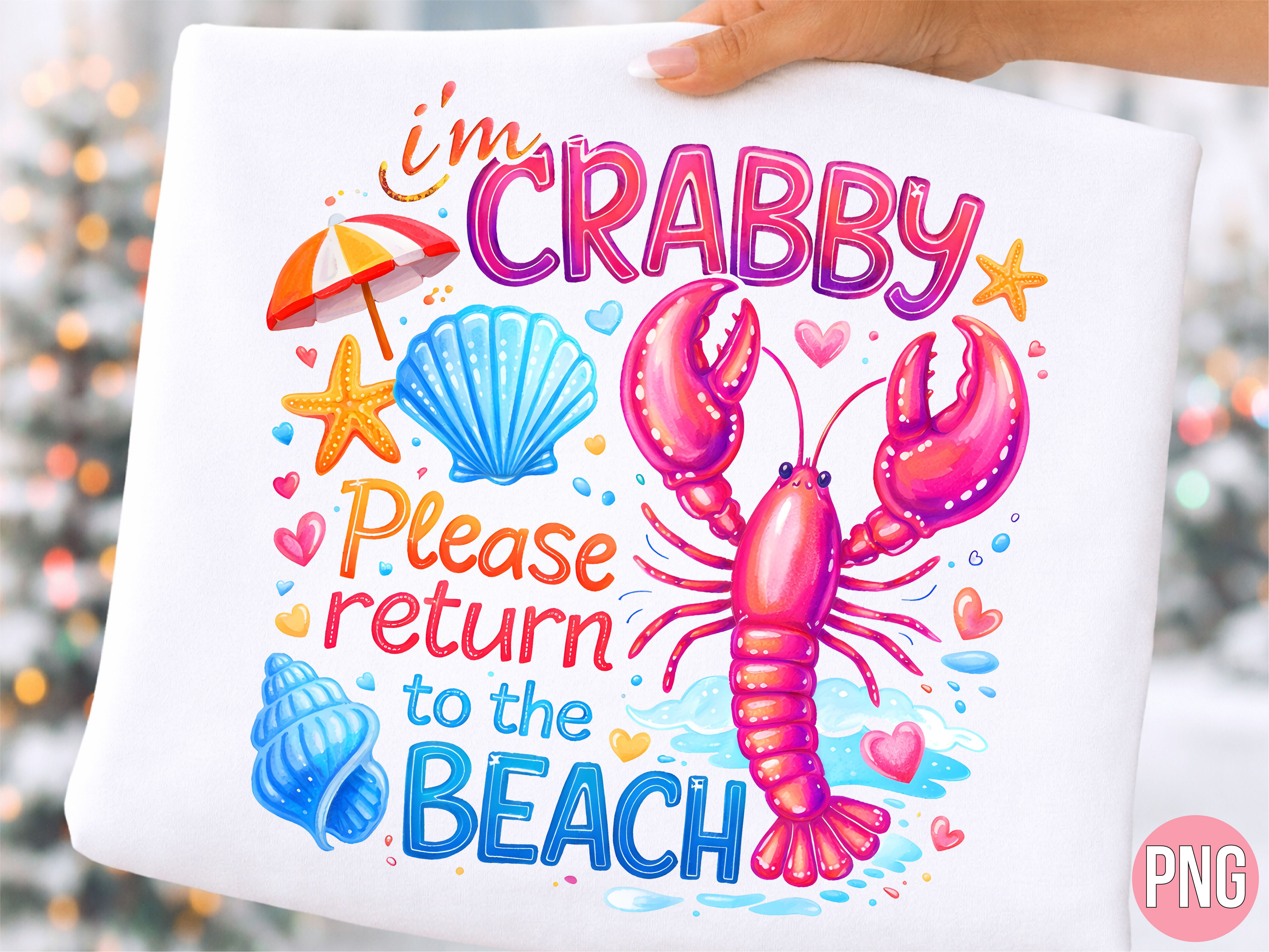Im Crabby Return to Beach Lobster PNG Graphic by SAVA STORE · Creative ...