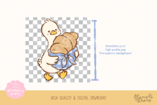 Kawaii Goose Parisian Cafe Clipart Graphic by blumensdiary · Creative ...
