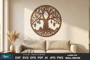 Laser Cut Mystical Tree Wall Art SVG · Creative Fabrica
