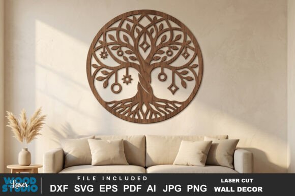 Laser Cut Mystical Tree Wall Art SVG · Creative Fabrica