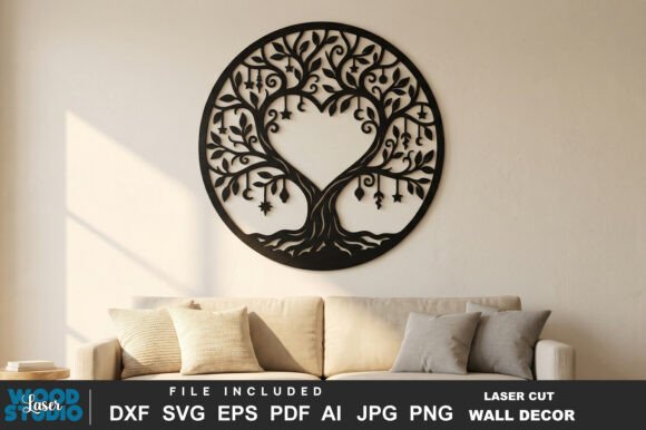 Laser Cut Mystical Tree Wall Art SVG · Creative Fabrica