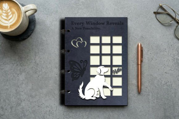 Laser Cut Wooden Notebook Cover SVG · Creative Fabrica