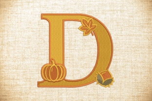 Letter D Autumn Monogram · Creative Fabrica