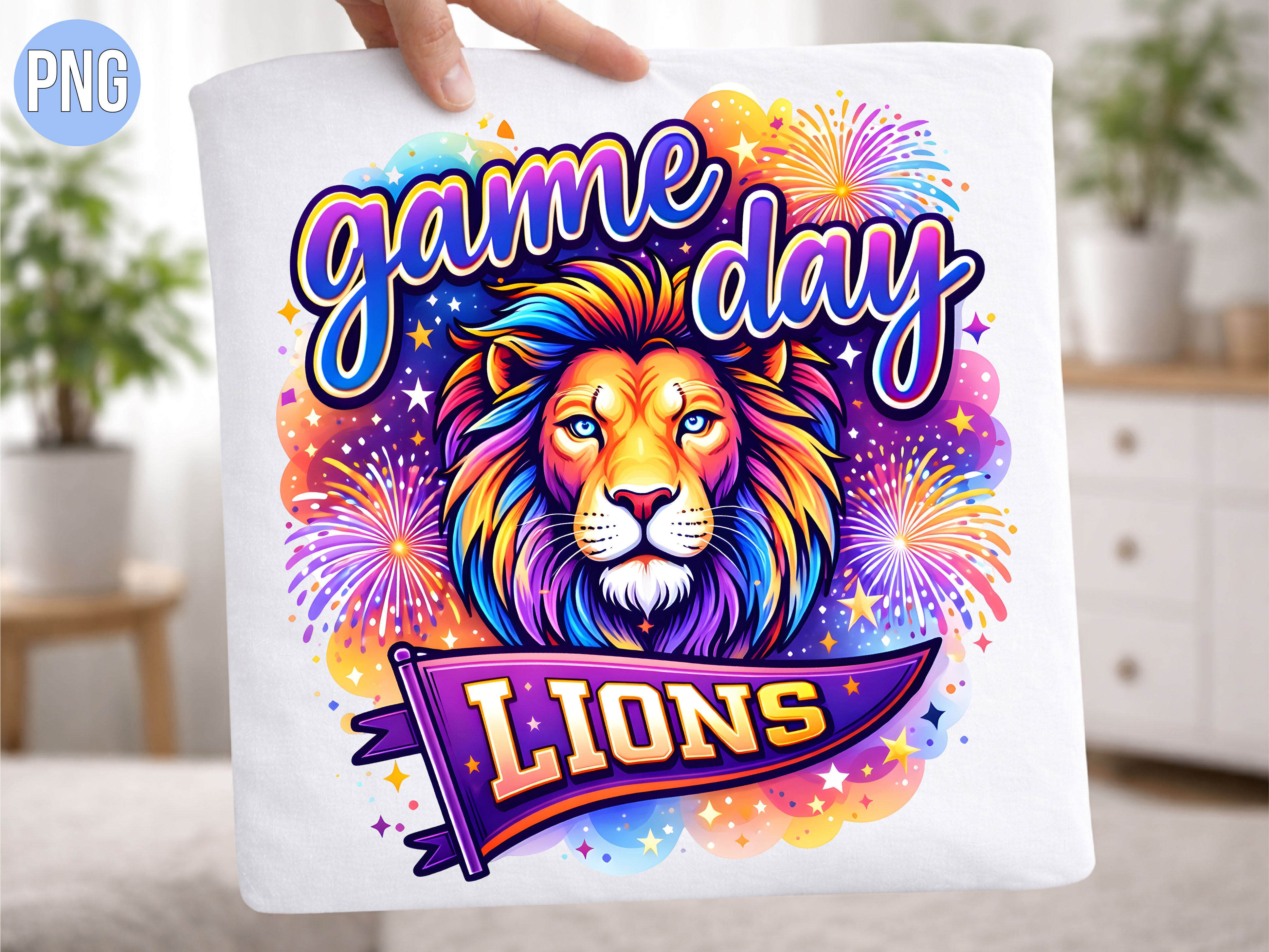 Lions Game Day School Mascot Cheetah PNG Graphic by Trendy Bee ...