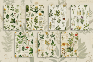 Old-Fashioned Botany Fabric Backdrop Graphic by DigiArt · Creative Fabrica