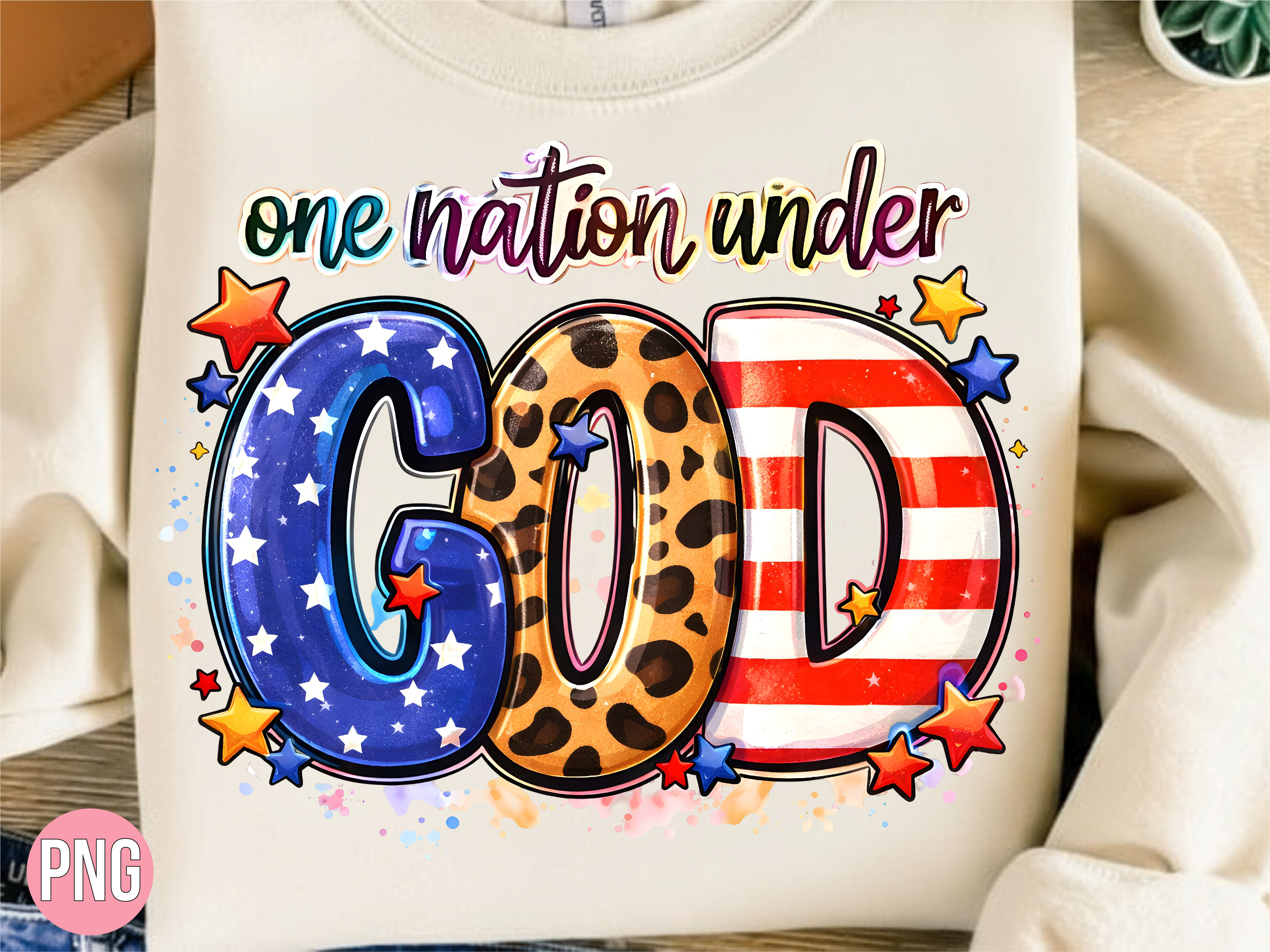 One Nation Under God USA Christian PNG Graphic by Frogi Prints ...