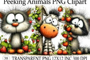 Peeking Animals PNG Clipart Graphic by KDP TEMPLATES ART · Creative Fabrica