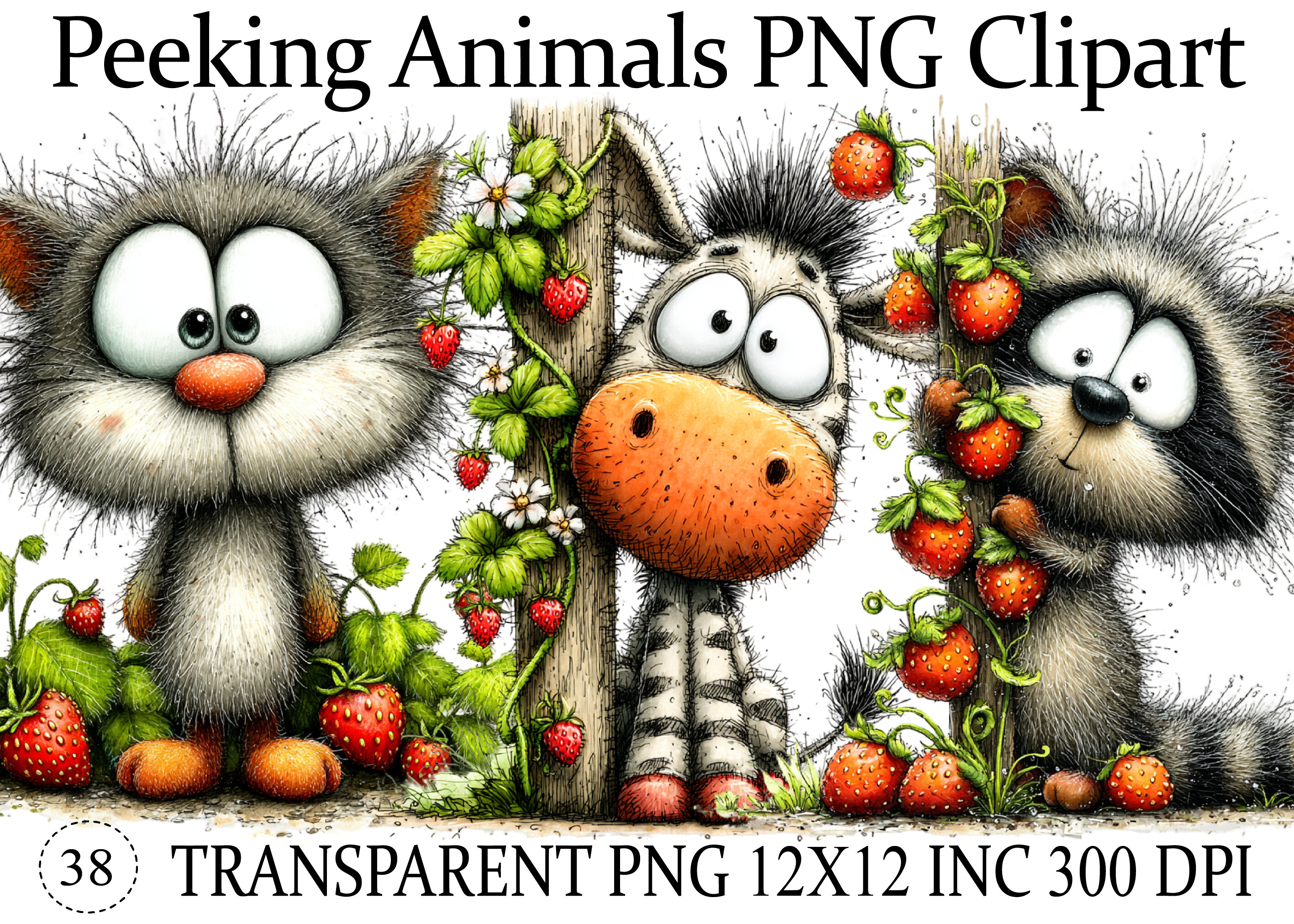 Peeking Animals PNG Clipart Graphic by KDP TEMPLATES ART · Creative Fabrica