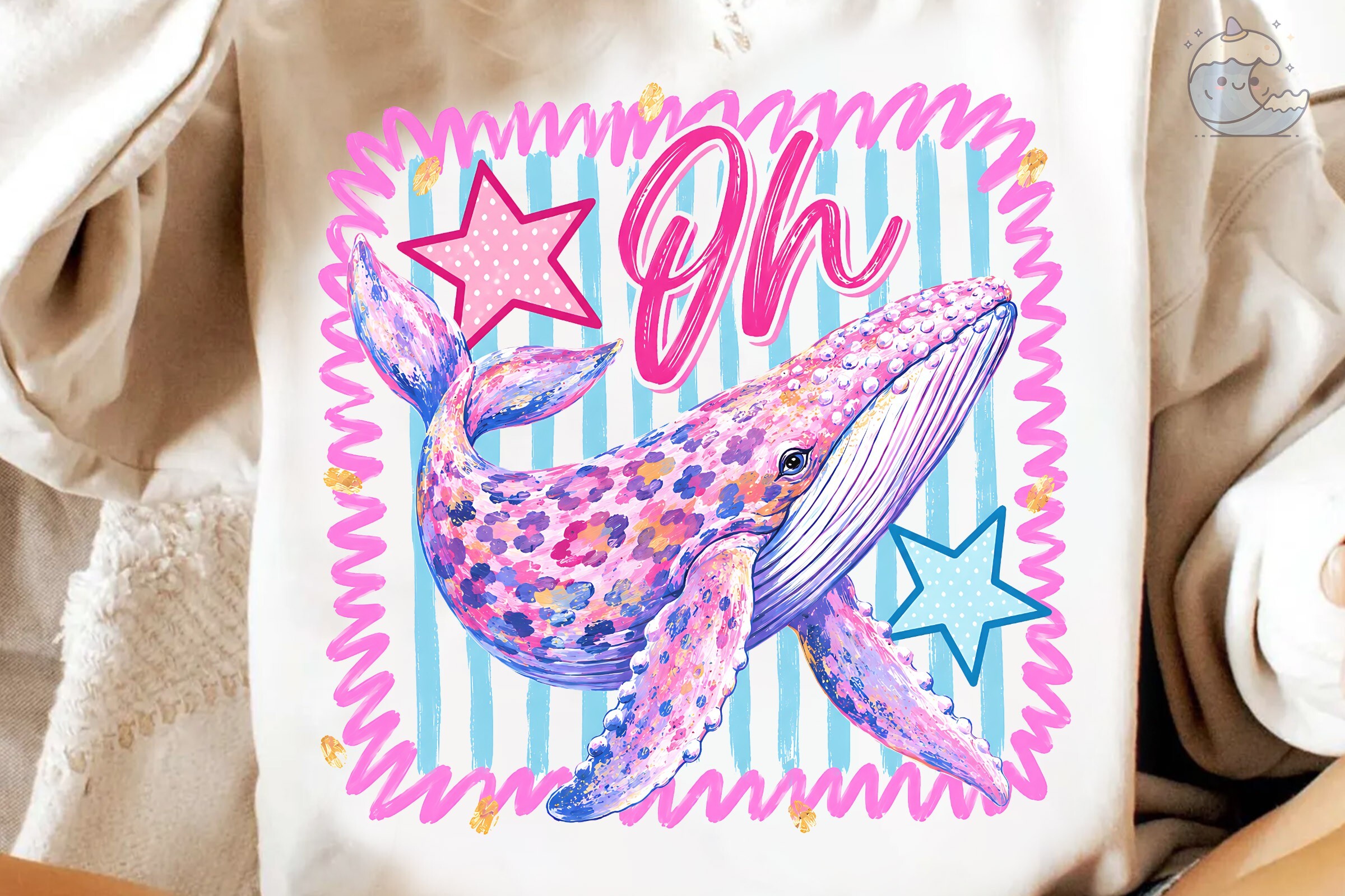 Pink Floral Whale PNG Sublimation Design Graphic by Dreamtidestudio ...