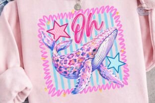 Pink Floral Whale PNG Sublimation Design Graphic by Dreamtidestudio ...