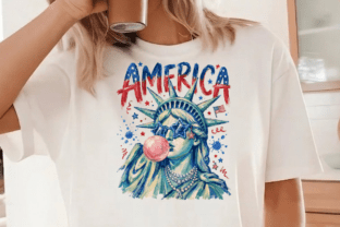 Preppy Brushstroke Statue of Liberty PNG Graphic by studiopixelwave ...