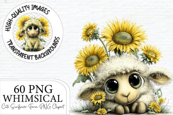 Quirky Cute Sunflower Farm PNG Graphic by Artoya · Creative Fabrica