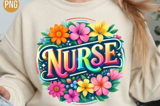 Retro Floral Nurse Appreciation PNG Graphic by DIGITAL HIVE · Creative ...