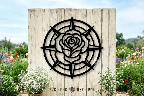 Rose SVG, DXF, PNG, Laser Cut File · Creative Fabrica