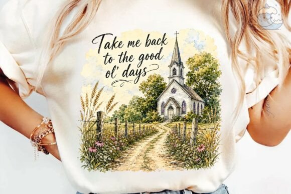 Rustic Country Church PNG Sublimation Graphic by Dreamtidestudio ...