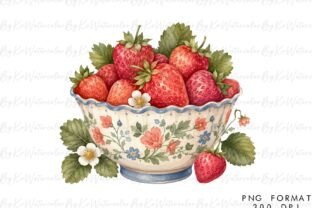 Strawberry Summer Watercolor Bundle PNG Graphic by WatercolorByKr ...