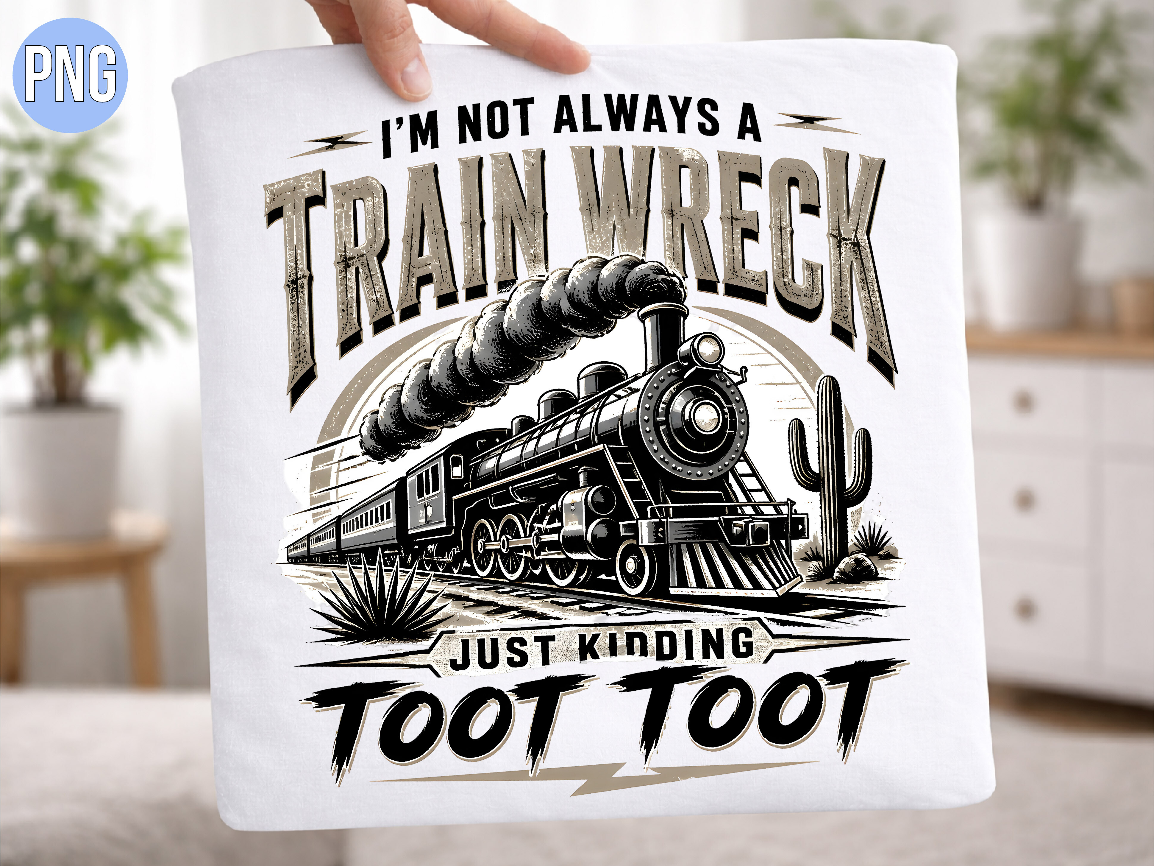 Train Wreck Funny Locomotive Train PNG Graphic by Digital Duck ...