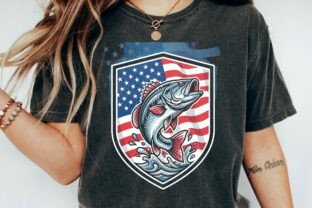Usa Flag Bass Fishing Graphic Emblem Graphic by gregoraciiart ...