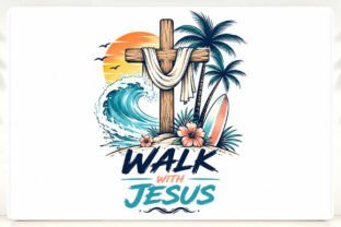Walk with Jesus Faith Quote PNG Graphic by Elvixa Studio · Creative Fabrica