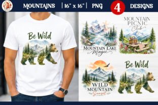 Watercolor Mountain T-Shirt Sublimation Graphic by KsenyaArt · Creative ...