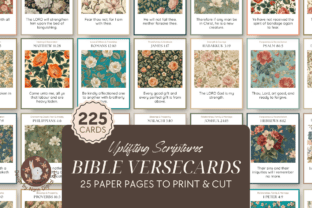 225 Printable Scripture Cards Set Graphic by Nann Digital Art ...