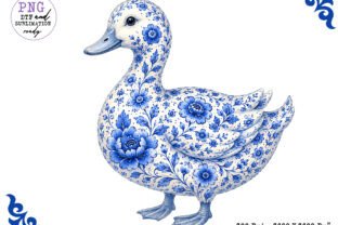 Chinoiserie Blue Sea Animals Clipart PNG Graphic by Dreamshop ...