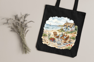 Coastal Cottagecore Beach House Clipart Graphic by Hamees Store ...