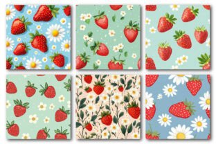 Cottagecore Strawberry Digital Paper Graphic by Creative Canvas ...
