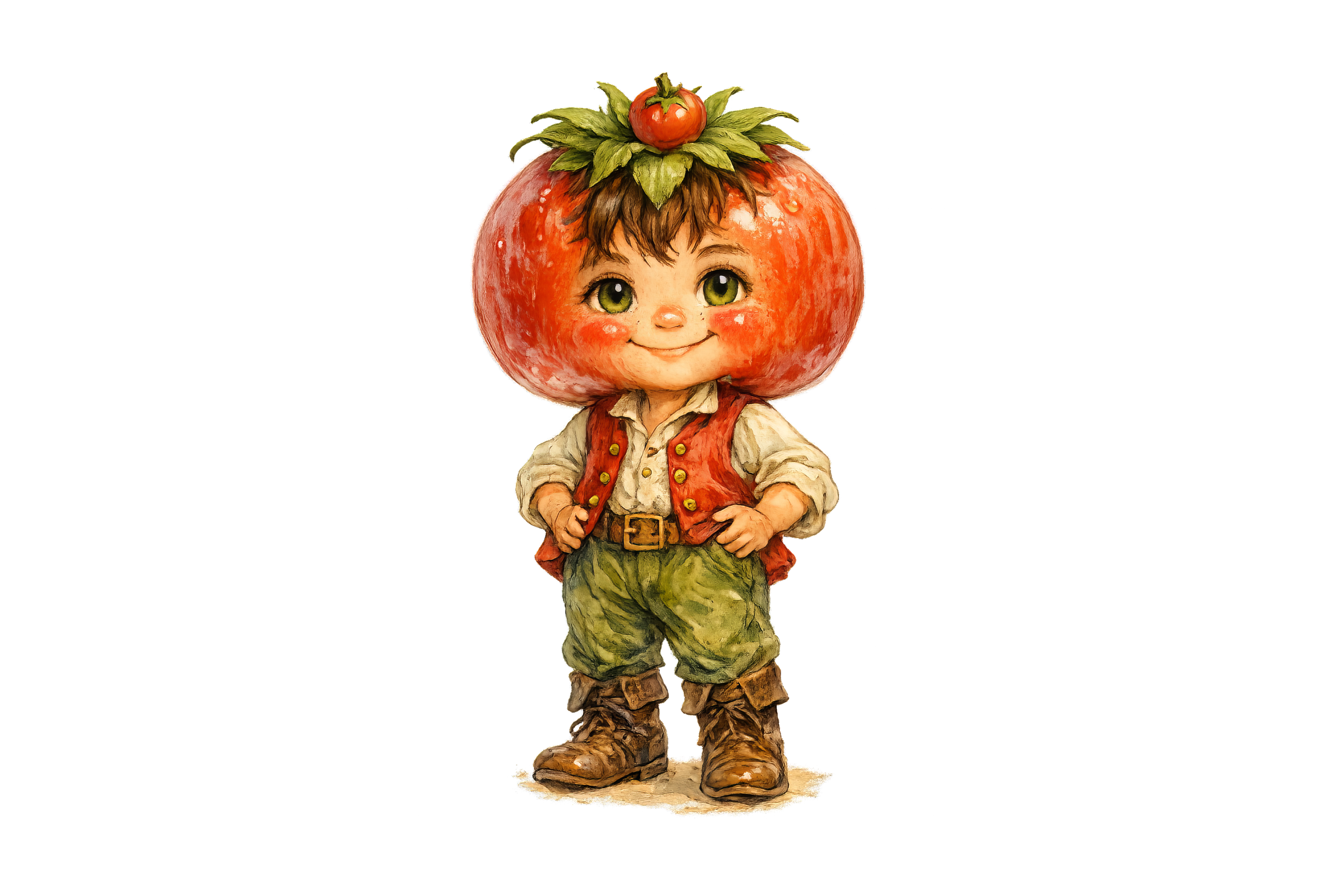 Cute Tomato Boy Clipart PNG Graphic by dogstar4535 · Creative Fabrica